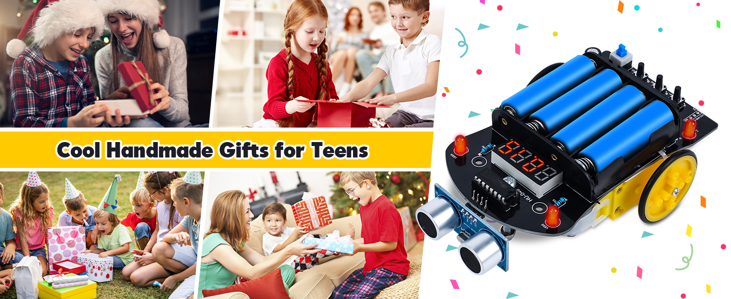 Diy Kit Hc Sr04 Ultrasonic Automatic Obstacle Avoidance Intelligent Car Icstation